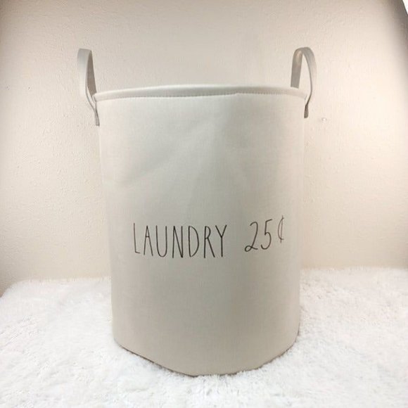 Rae Dunn | Bath | Rae Dunn Laundry 25 Hamper Dirty Clothes Basket With ...